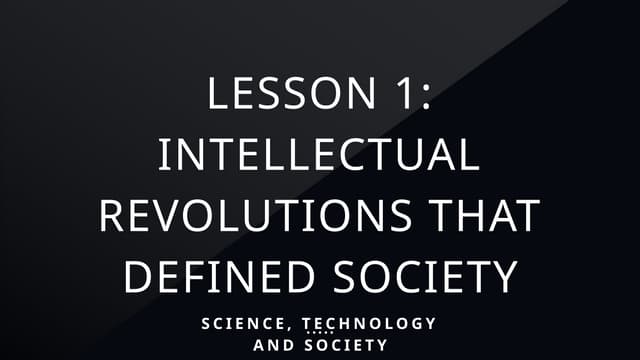 Intellectual revolutions that defined society | PDF