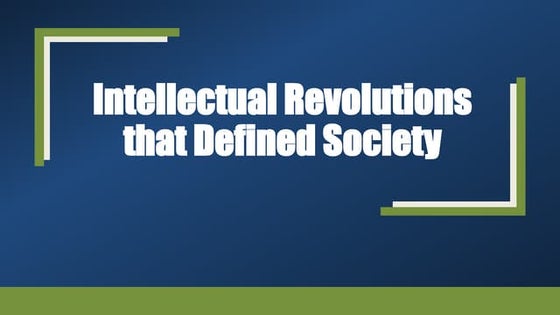 Intellectual Revolution (STS) | PPTX | Biological Sciences | Science