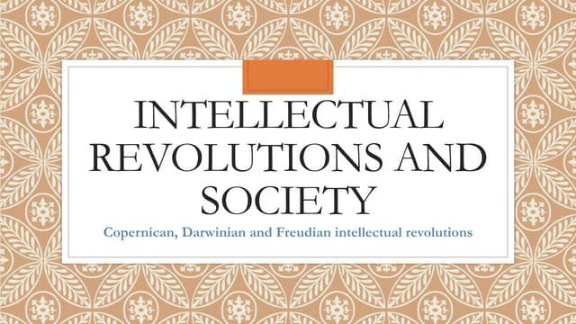 Intellectual revolutions that defined society | PDF