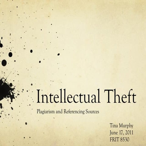 Intellectual theft | PPT