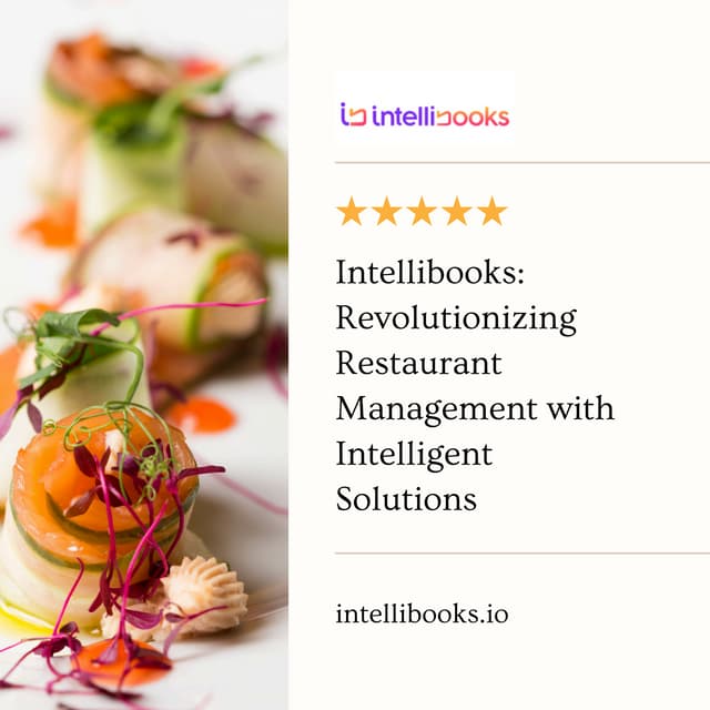 Intellibooks Revolutionizing Restaurant Management with Intelligent ...