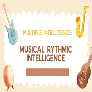 intellienge rythm. Aprende sobre la inteliigencia musical | PPT
