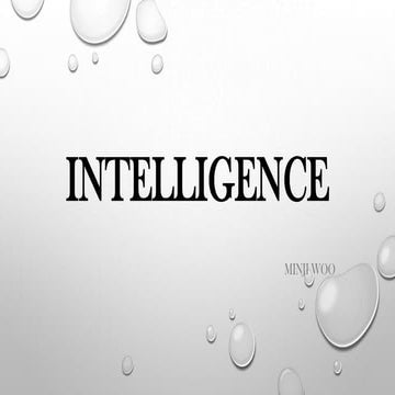 Intelligence | PPT