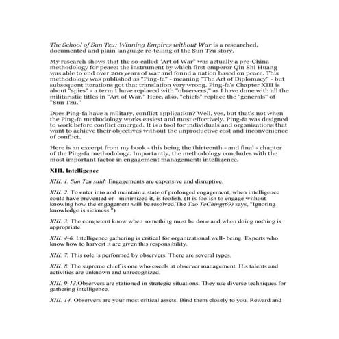 Sun Tzu on Intelligence | DOCX