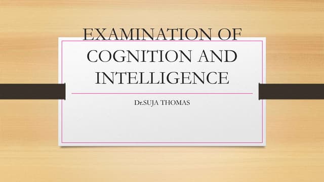 Higher mental functions | PPTX