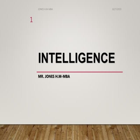 Intelligence | PPT