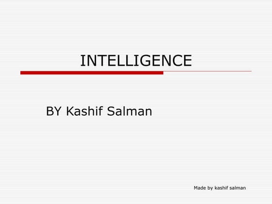 Factors affecting intelligence | PPTX | Brain and Nervous System ...