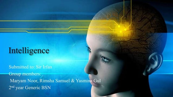 intelligence- meaning, types, factors, theories | PPT
