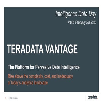 Intelligence Data Day 2020 | PPTX | Databases | Computer Software and ...