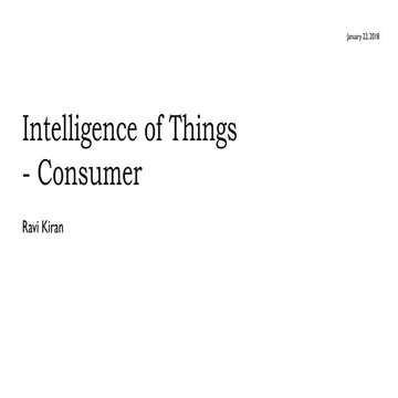 Intelligence of things consumer 2.0 | PPT