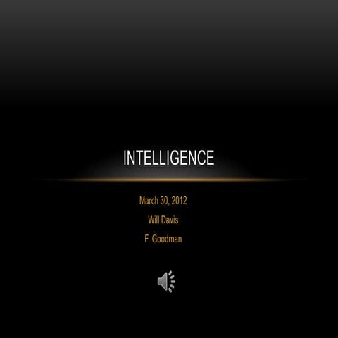 Wainaina s intelligence | PPTX
