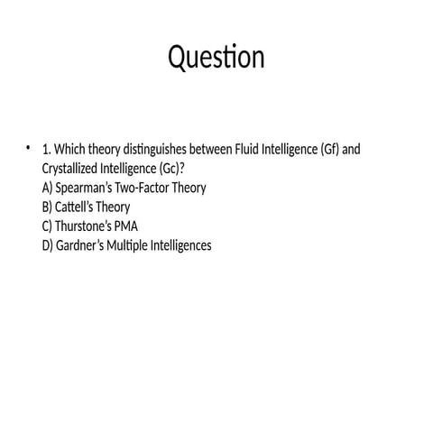 Intelligence Quiz Formatted 40 questions | PPTX