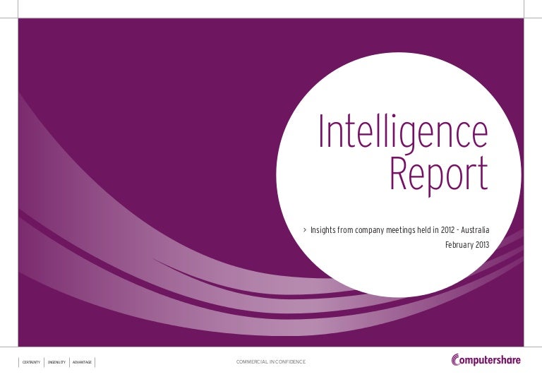 Intelligence Report AU February 2013 intelligence-report-au-february-2013
