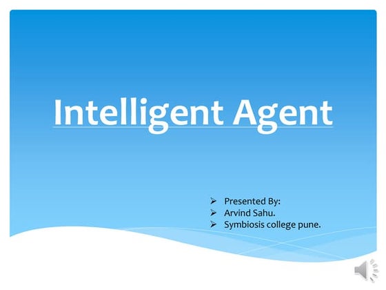AI Agents, Agents in Artificial Intelligence | PPT