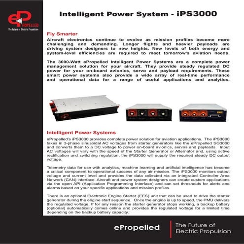 Fly Smarter - Intelligent Power System & Starter Generators from ...