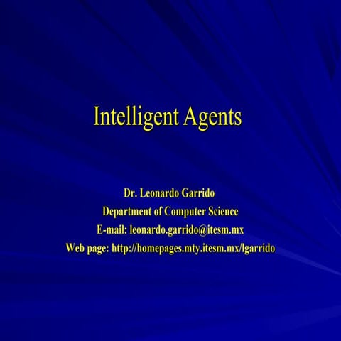 Intelligent agents | PPT