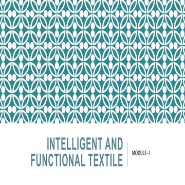 INTELLIGENT AND FUNCTIONAL TEXTILE.pptx