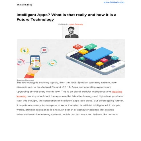 Intelligent Apps? What is that really and how it is a Future Technology ...