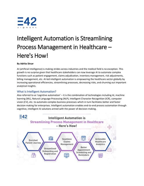 Automation in Healthcare Revolutionizing Patient Care | PPT