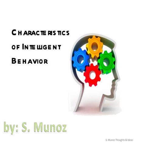 Intelligent behaviors | PPT