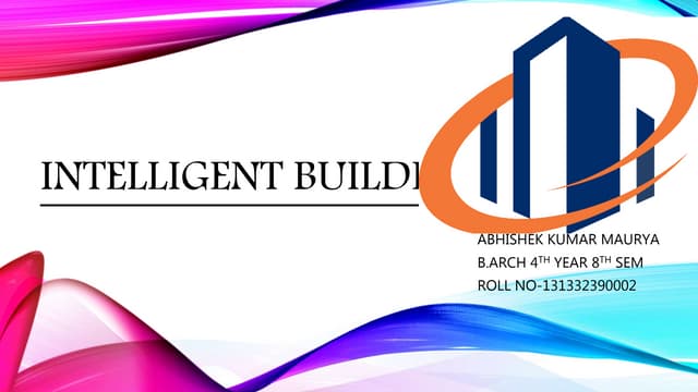 Intelligent building ppt | PPTX