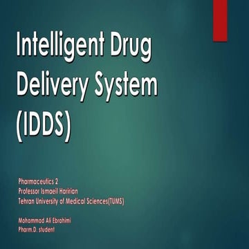 Intelligent drug delivery system (idds) - mohammad ali ebrahimi ...