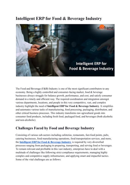 The 4 benefits of ERP software for the food industry.pdf