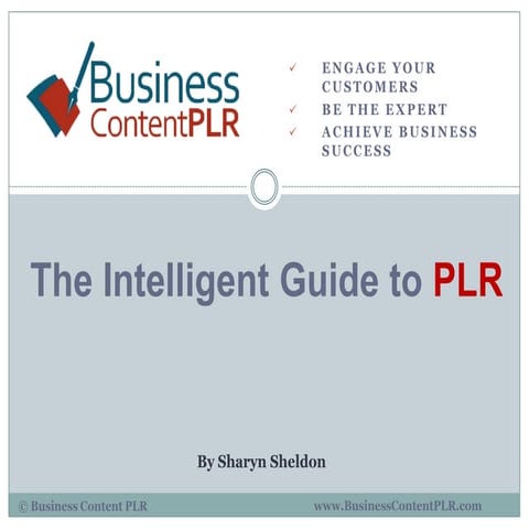 The Intelligent Guide to PLR | PPTX