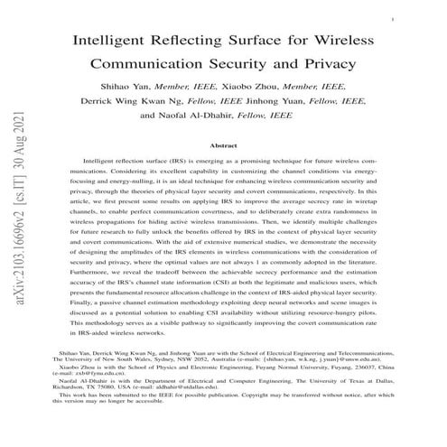 Intelligent Reflecting Surface For Iot Pdf