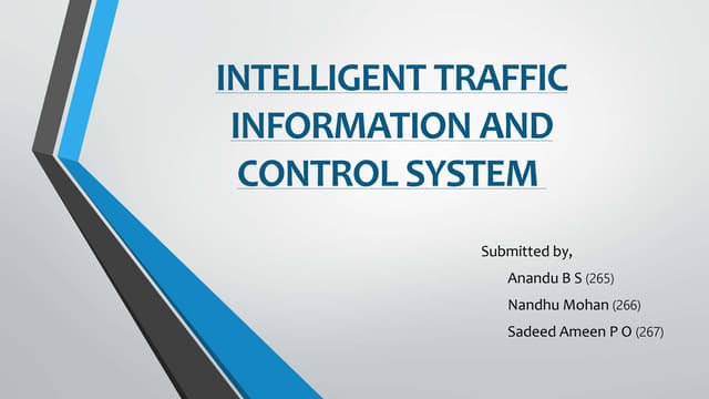 smart traffic light control system | PPTX