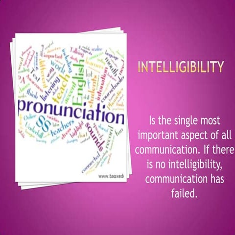 Intelligibility presentation | PPTX