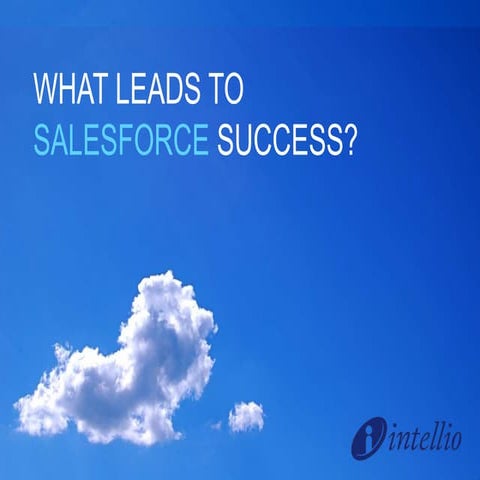 Intellio - What Leads to Salesforce Success? | PPT