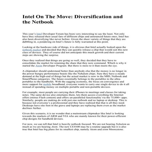 Intel on the move | DOC