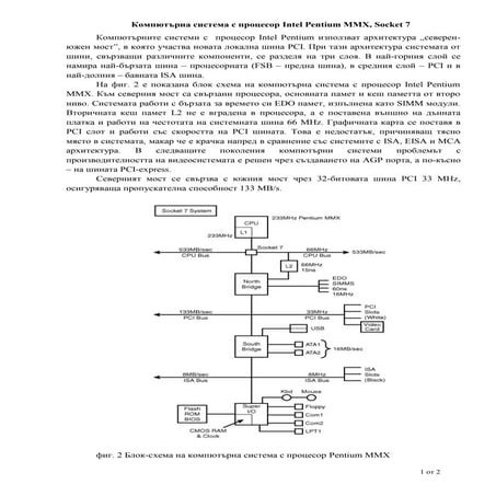 компютърна система с процесор Intel pentium mmx | PDF