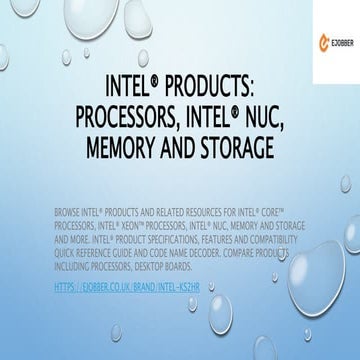 Intel® Products: Processors, Intel® NUC, Memory and Storage | PPT