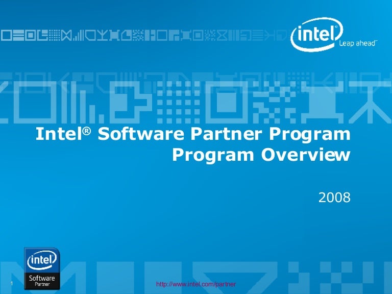 Intel Software Partner Program