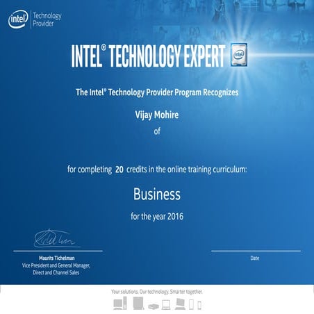 INTEL Technology Expert | PPT