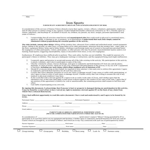 Toronto Island Lake Swim Waiver | PDF