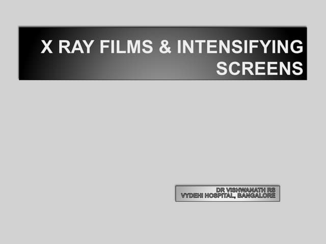 X ray filters | PPTX