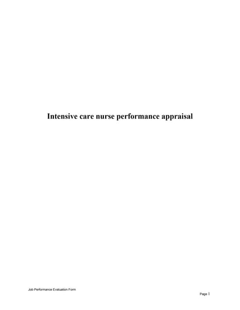 Certified nursing assistant performance appraisal | DOCX | Resume ...