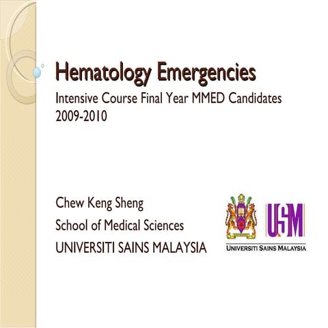 A Review On Hematology and Oncology Emergencies | PPT