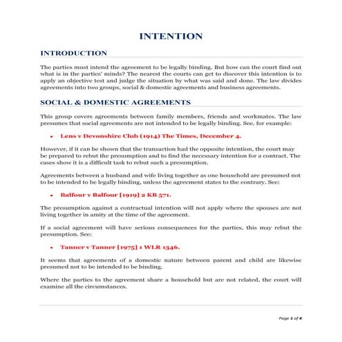 Intention notes | PDF