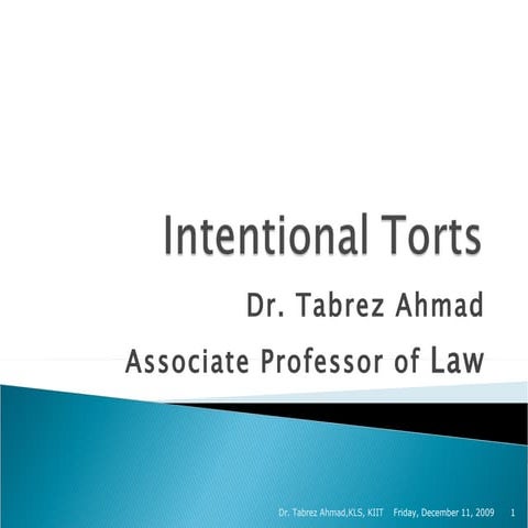 Intentional Torts | PPT