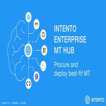 Intento Enterprise MT Hub | PPT