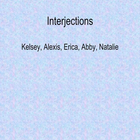 Interjection ppt | PPTX