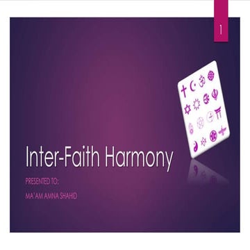 Inter faith harmony | PPTX