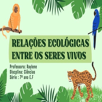 Tipos de Interações Ecologicas no Ambiente | PDF