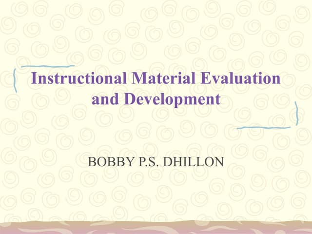 Developing instructional materials | PPTX