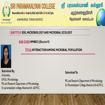 Interaction Among Microbial Population Pptx