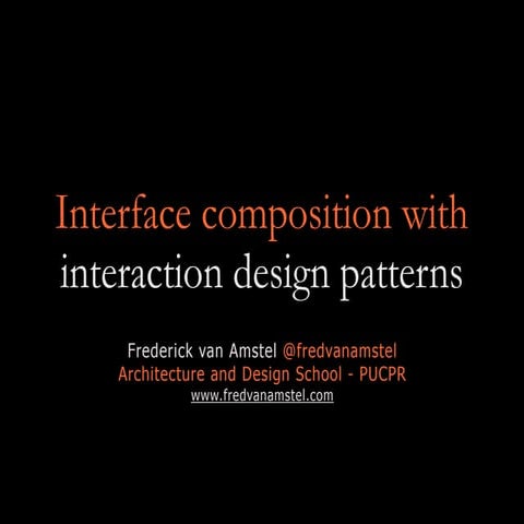 Interface Composition With Interaction Design Patterns Pdf 3285